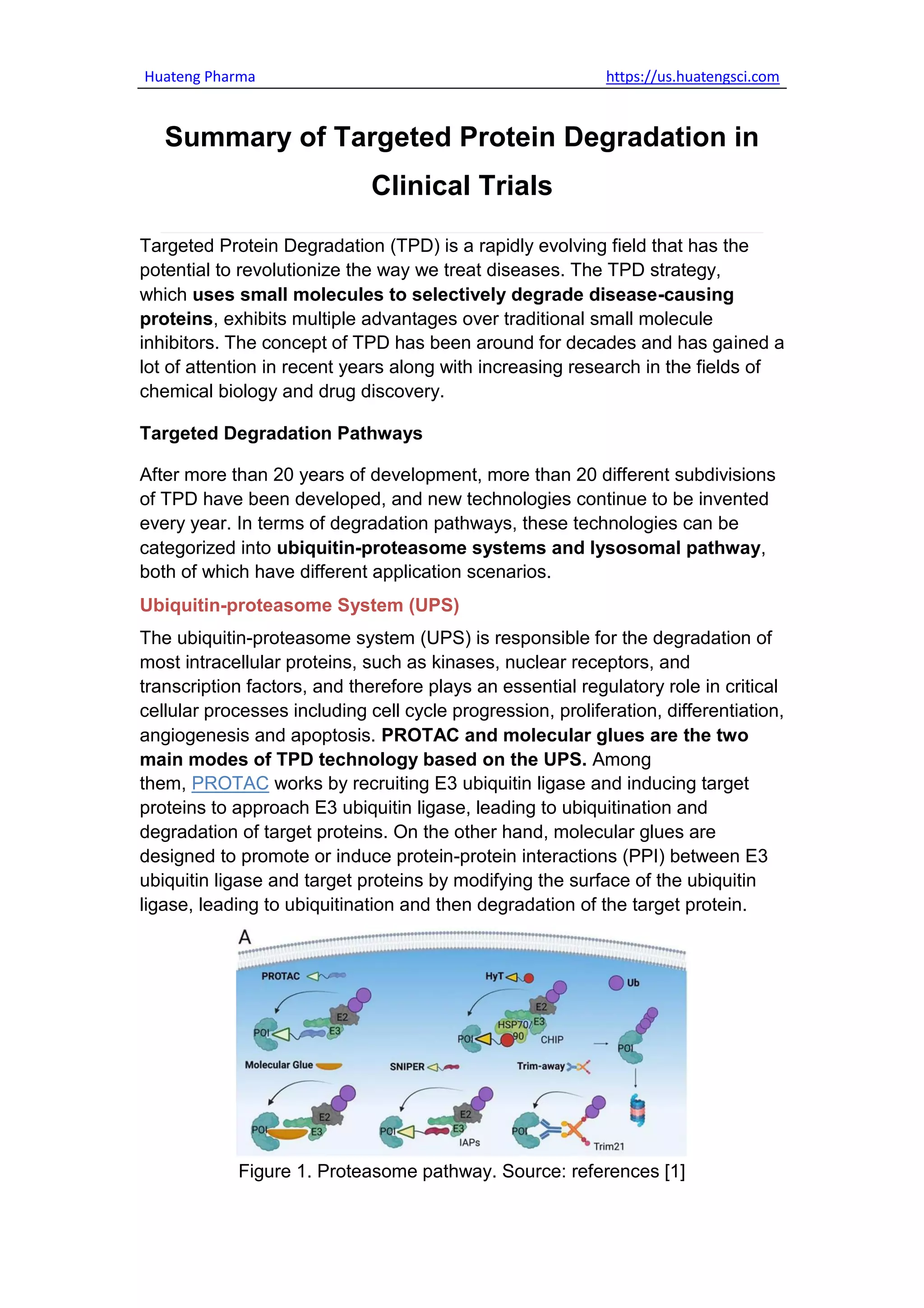 Summary of Targeted Protein Degradation in Clinical Trials.pdf