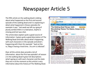 Newspaper Articles Examples