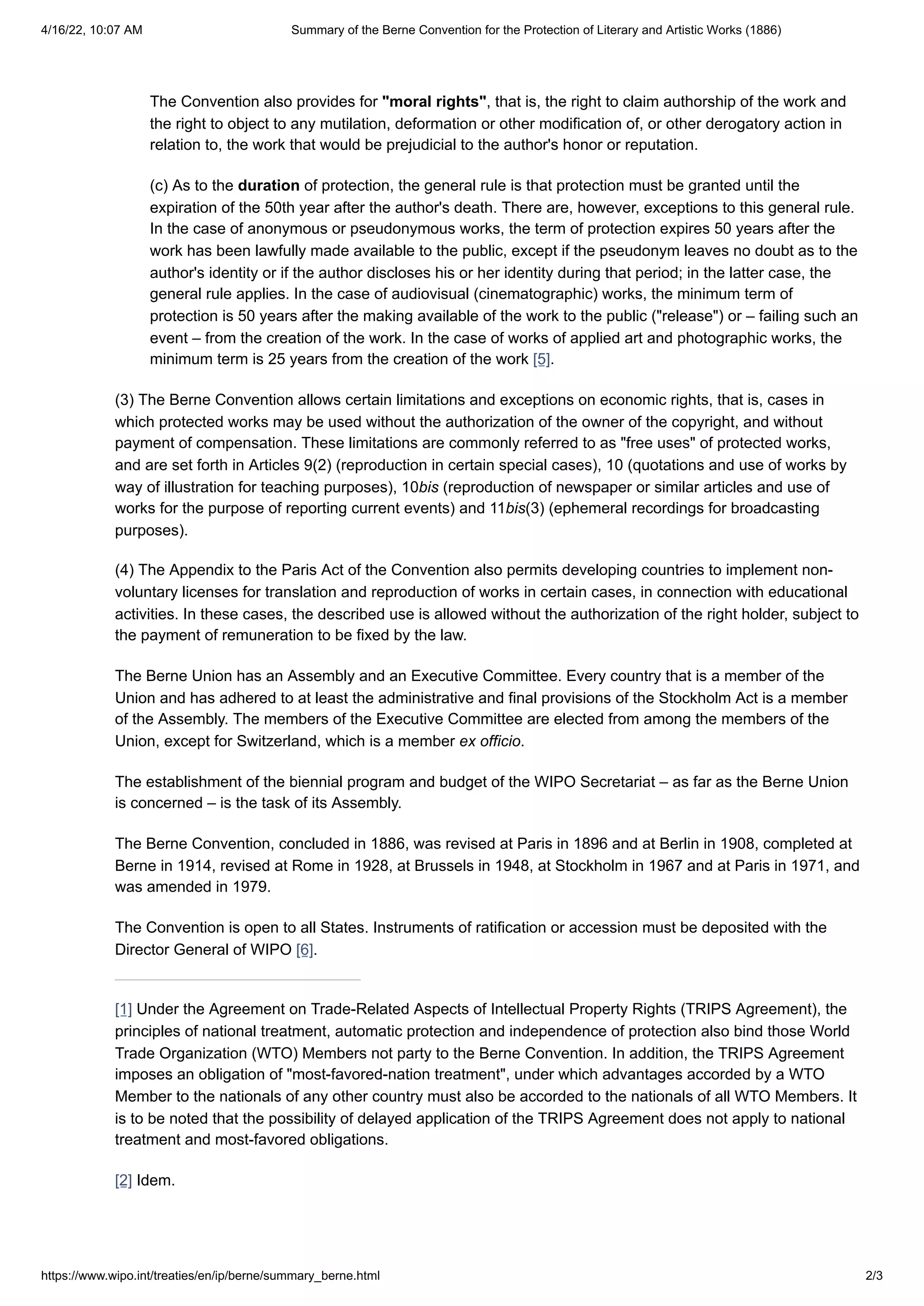 Summary of the Berne Convention for the Protection of Literary and Artistic Works (1886).pdf