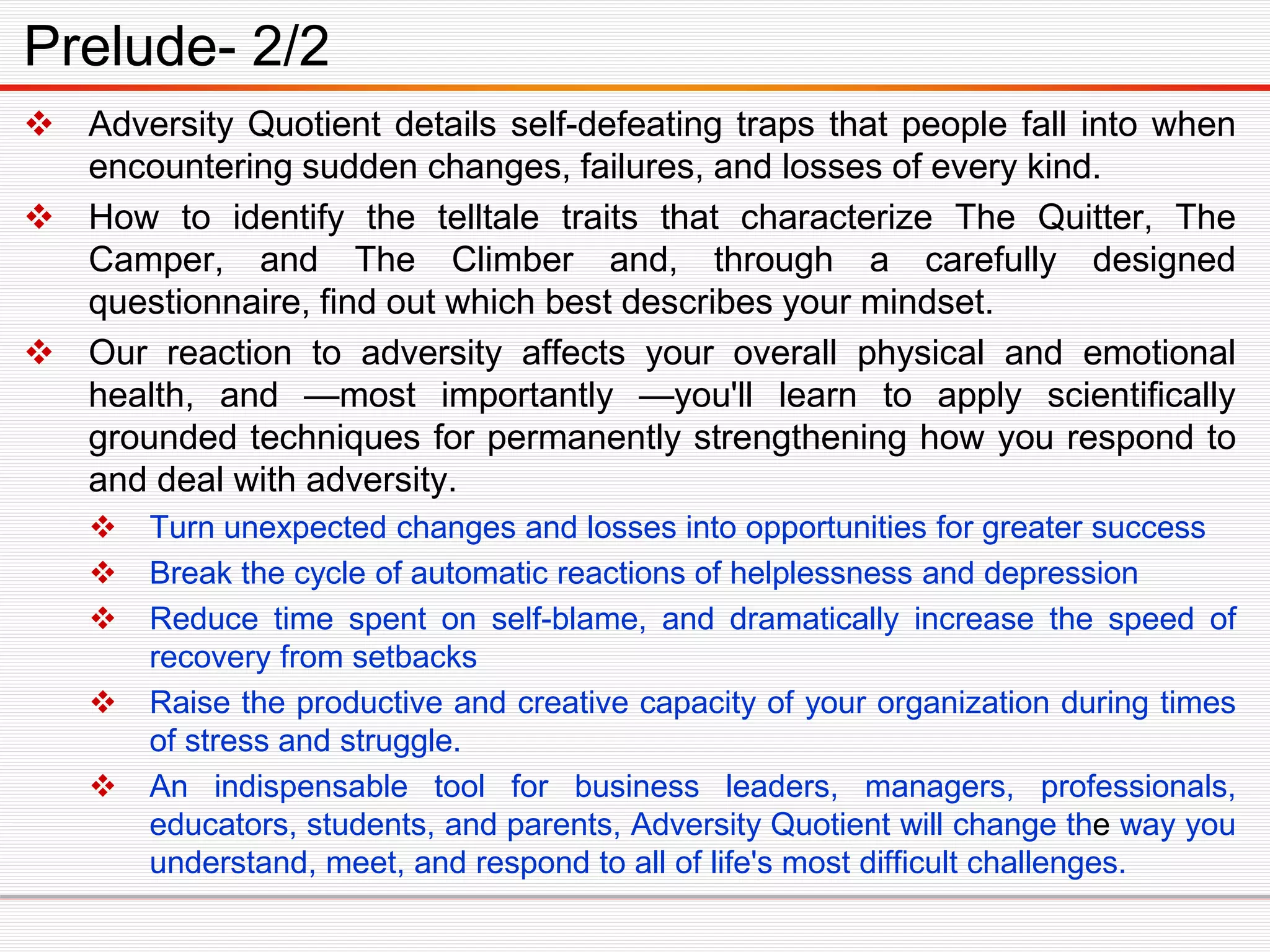 Summary-Adversity Quotient | PDF