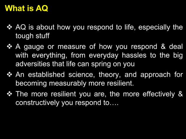 Summary-Adversity Quotient | PDF | Mental Health | Diseases and Conditions