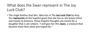 The Joy Luck Club-Comprehension Questions | PPTX