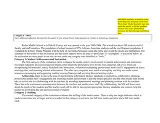 Summary of the library media program evaluation | PPT