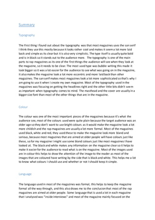 Summary of the magazines | DOCX