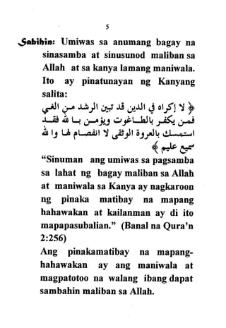 Summary of the three principles of islam tagalog | PDF