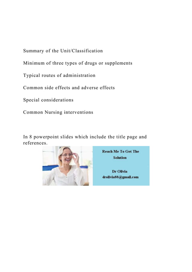 Summary of the UnitClassificationMinimum of three types o.docx