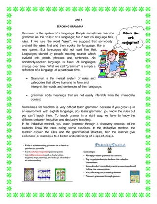 Summary of the units | DOCX