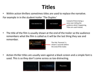Summary of trailers draft 2 | PPT