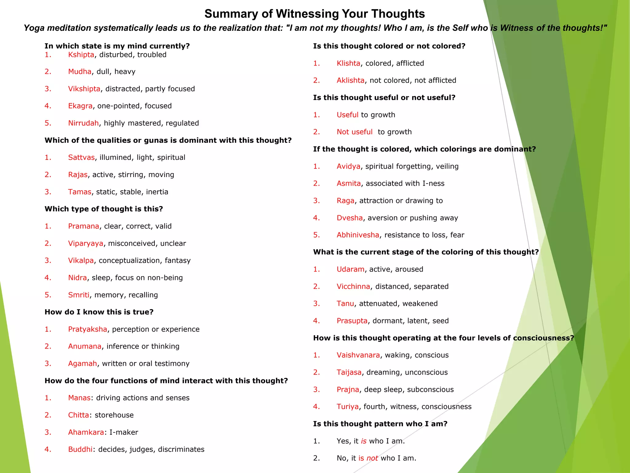 Summary of Witnessing Your Thoughts - SwamiJ.pdf