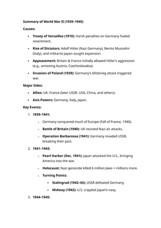 Summary of World War I (Short version).docx