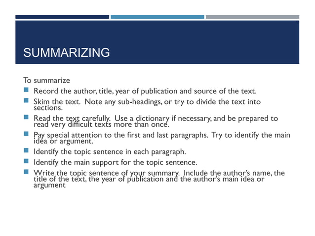 Summary Paraphrase Quote | PPT