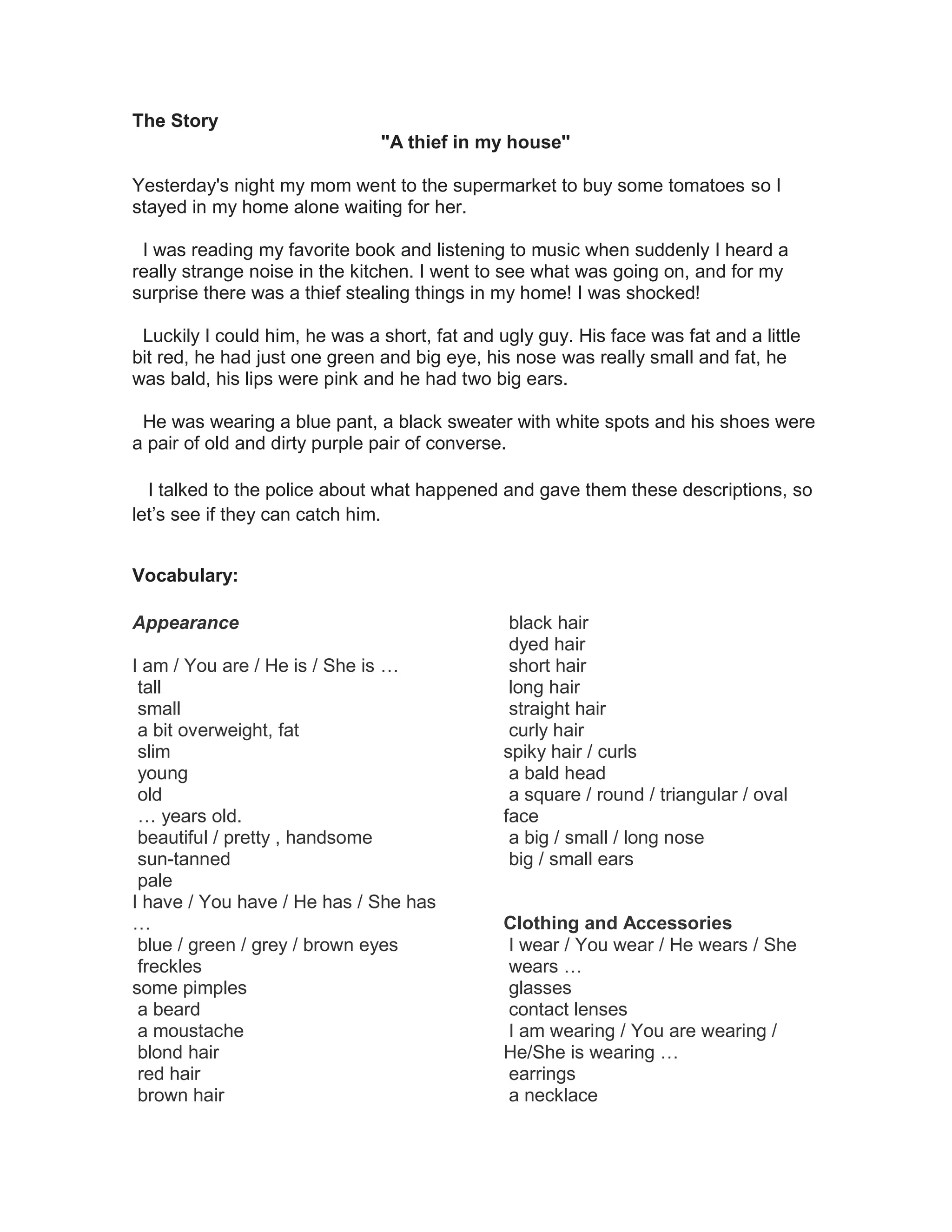 Summary physical characteristics 8th graders | PDF