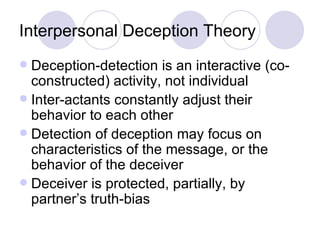Summary Presentation On Theories Of Interpersonal Communication | PPT