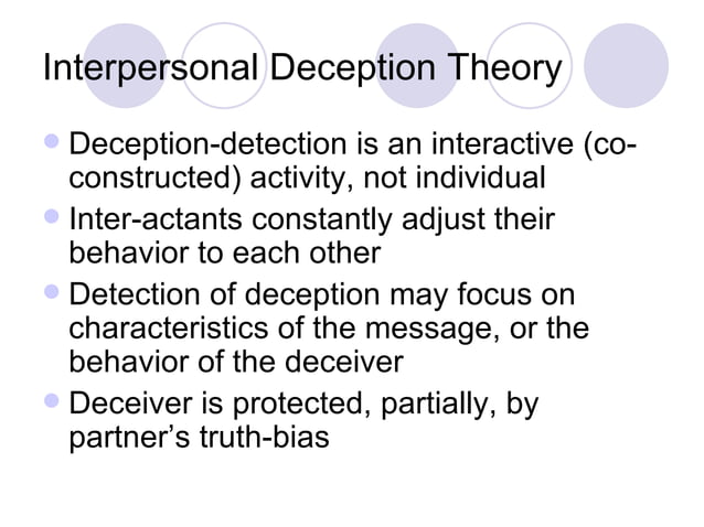 Summary Presentation On Theories Of Interpersonal Communication | PPT
