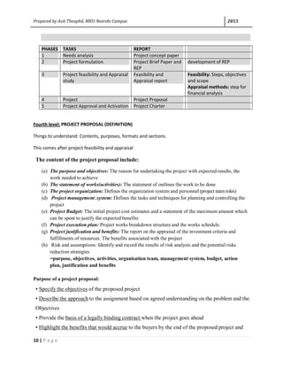 Project Planning and Management Summary 505 by Avit Theophil | PDF