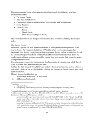 “Livelihoods of the urban poor: Case of Varanasi City in Uttar Pradesh ...