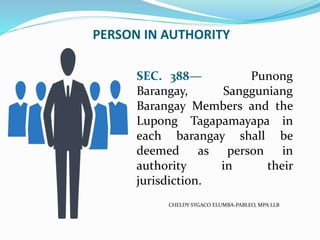 Summary Report on Local Government Unit (LGU) | PPTX