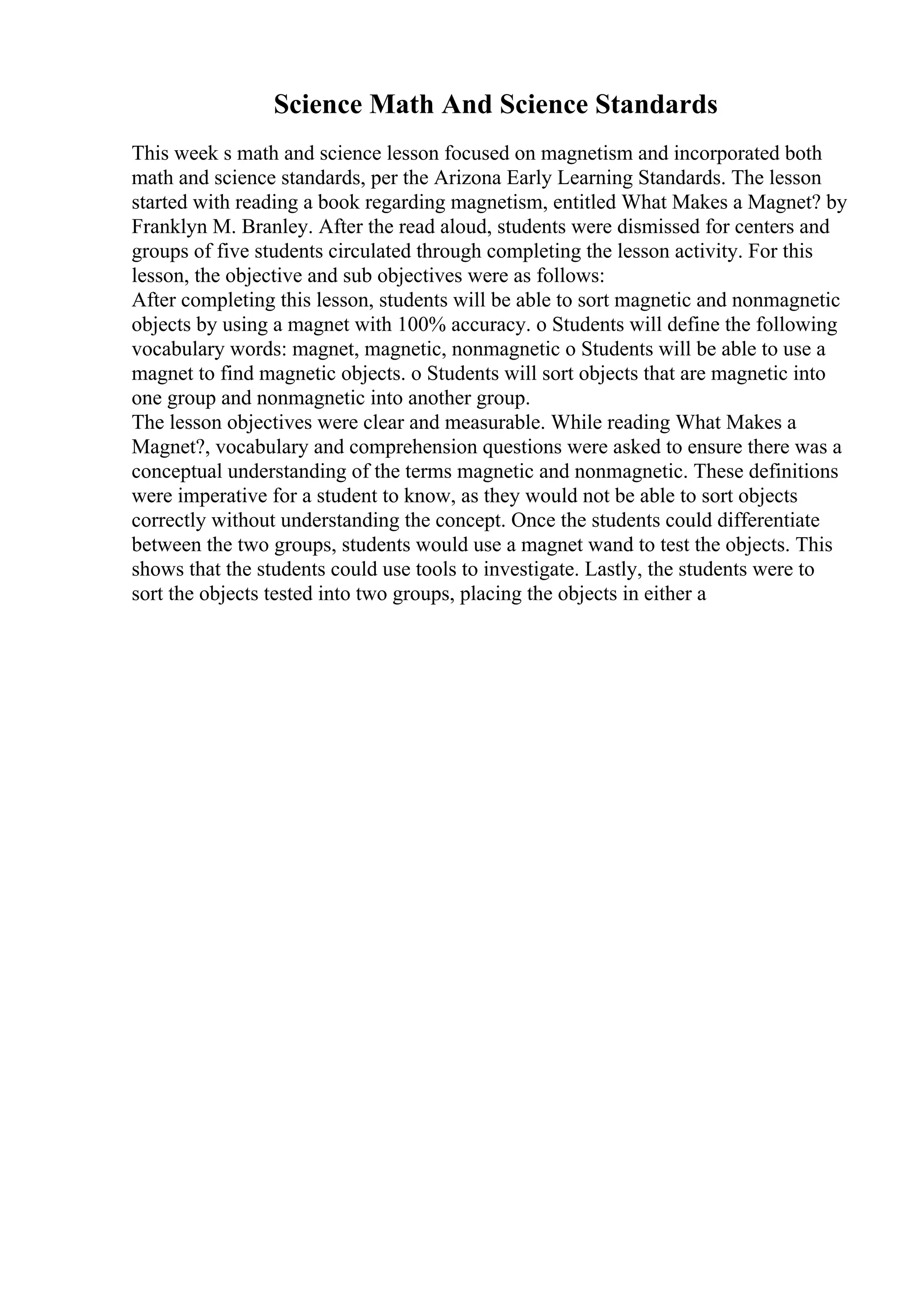 Summary Response Essay Example | PDF