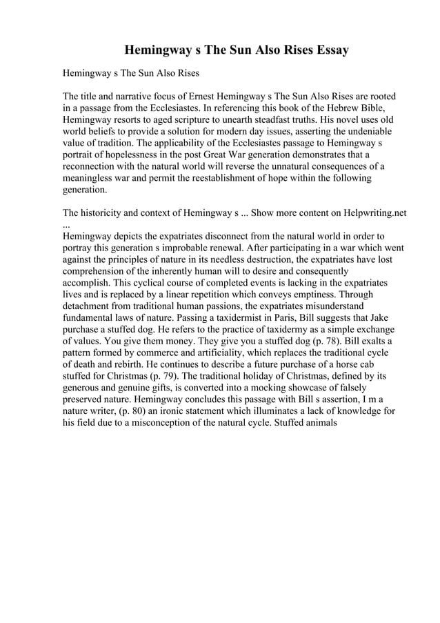 Summary Response Essay Example | PDF