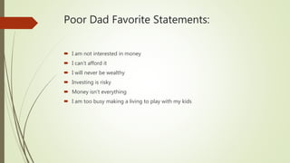 Summary rich dad poor dad | PPTX