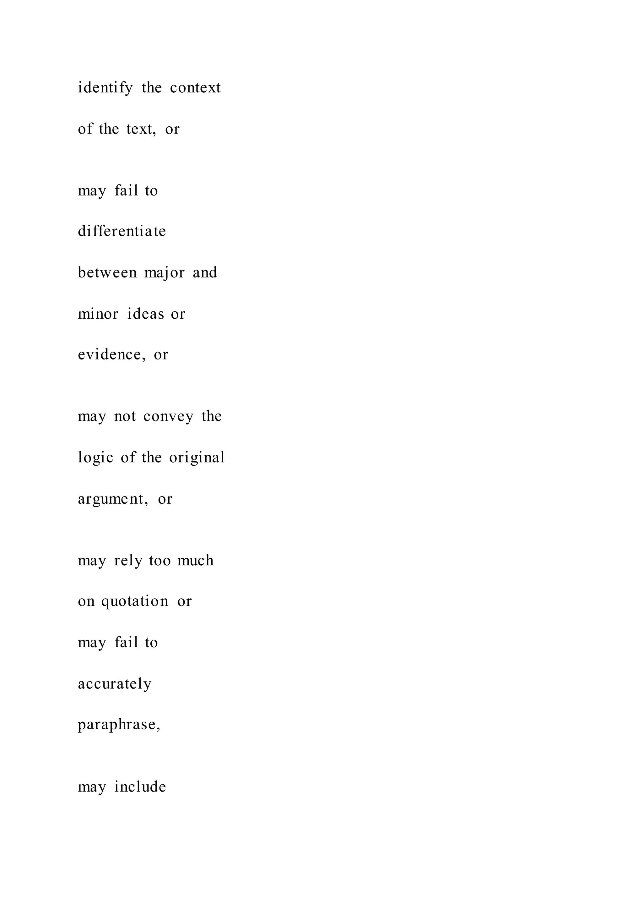 Summary Rubric (simplified grading rubric) = 25 total rubri | PDF