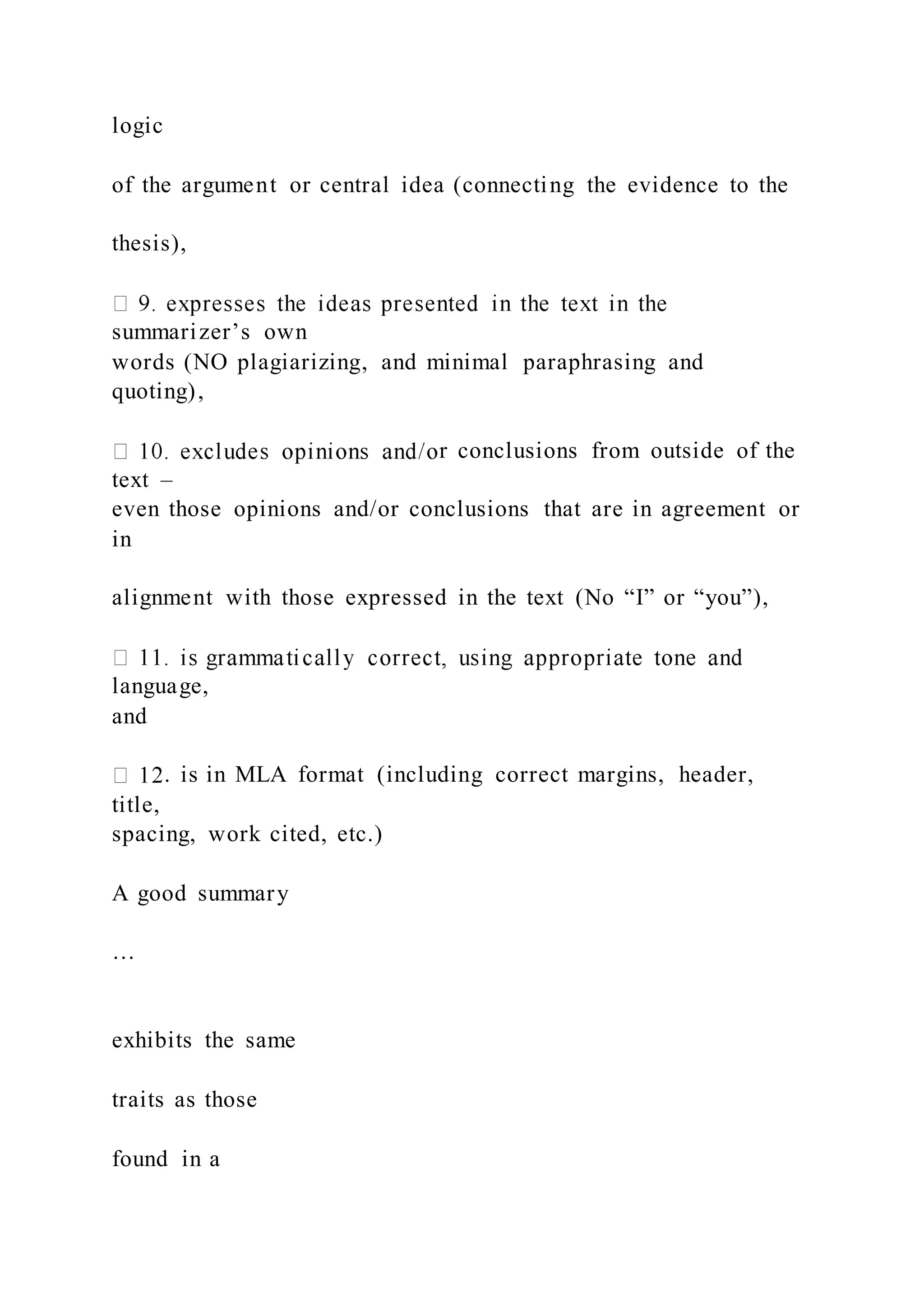 Summary Rubric (simplified grading rubric) = 25 total rubri | PDF