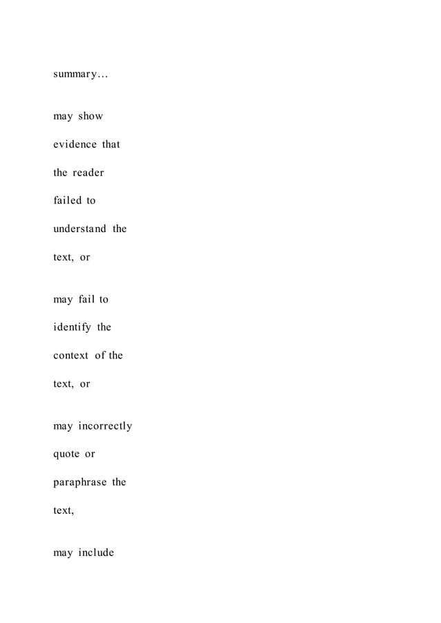 Summary Rubric (simplified grading rubric) = 25 total rubri | DOCX