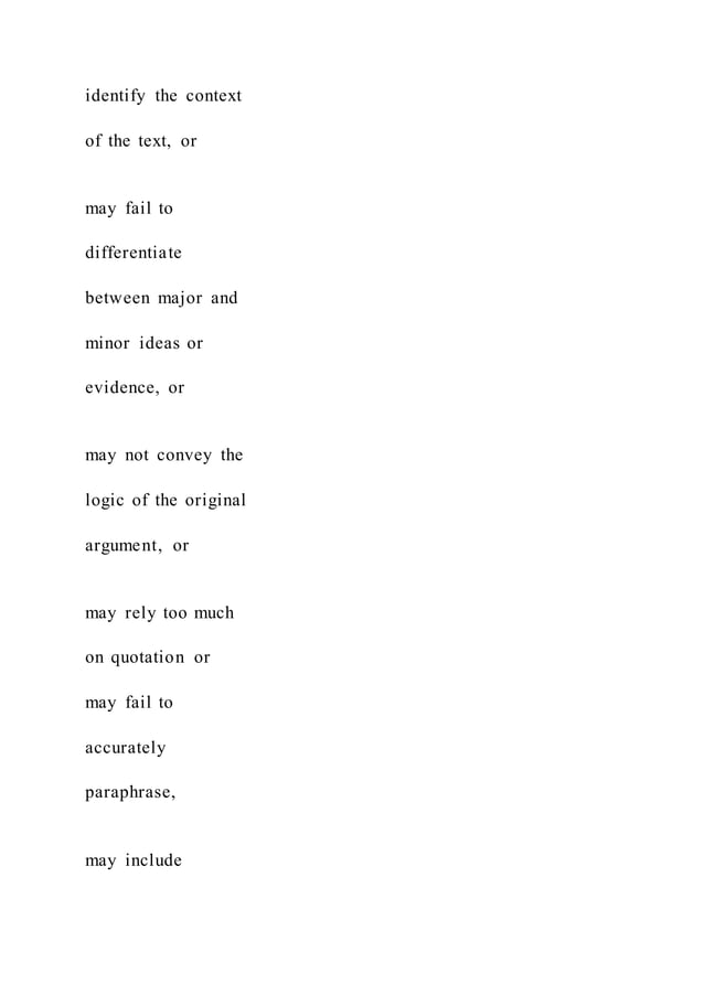 Summary Rubric (simplified grading rubric) = 25 total rubri | PDF