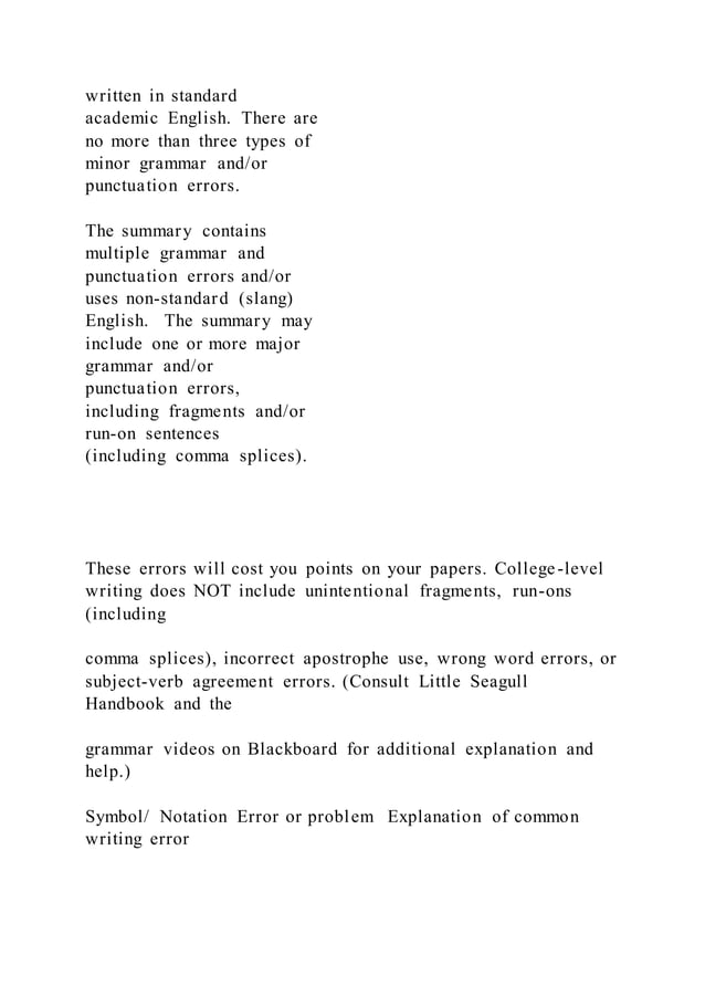 Summary Rubric (simplified grading rubric) = 25 total rubri | PDF