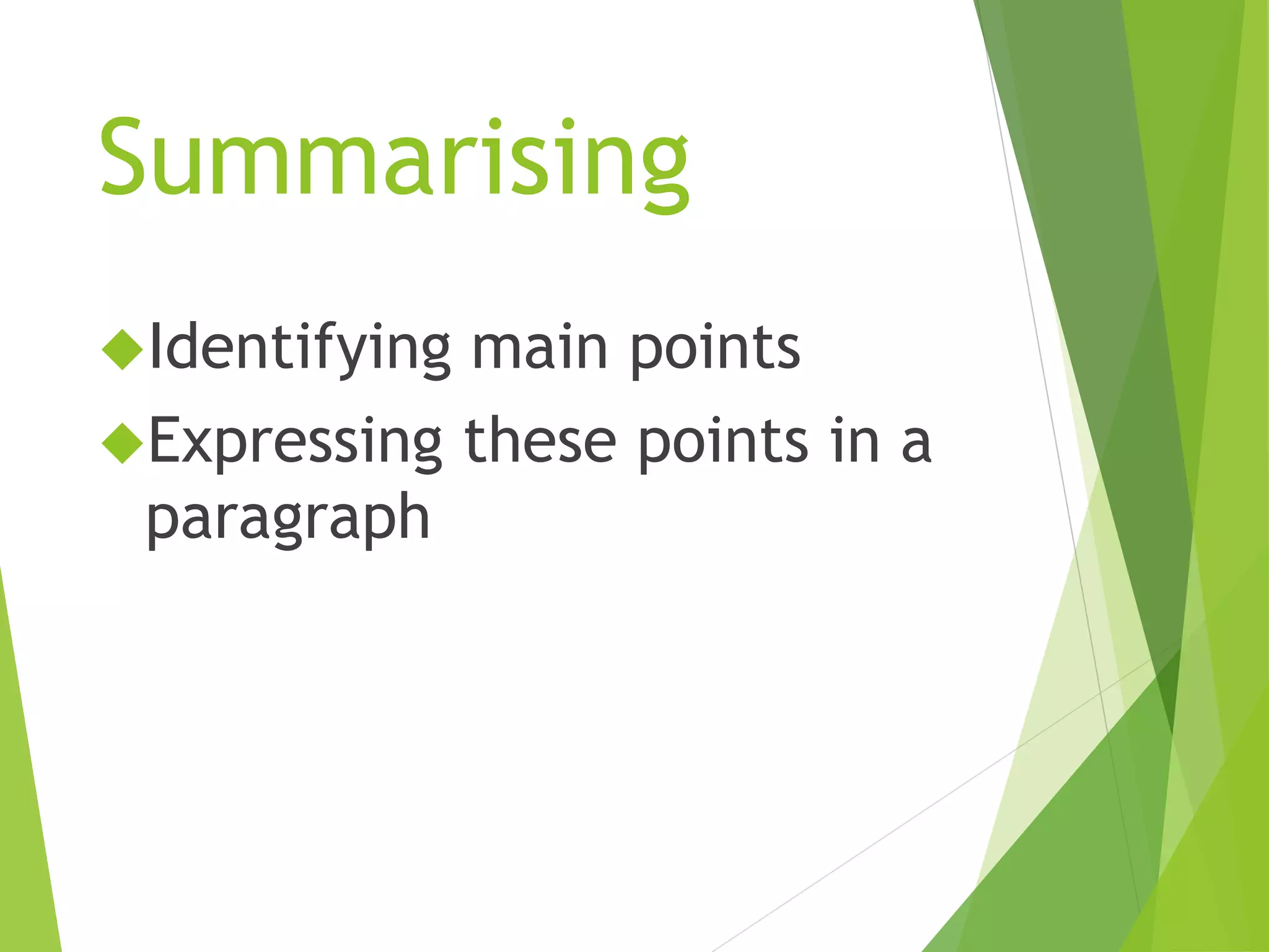 Summary skills | PPT