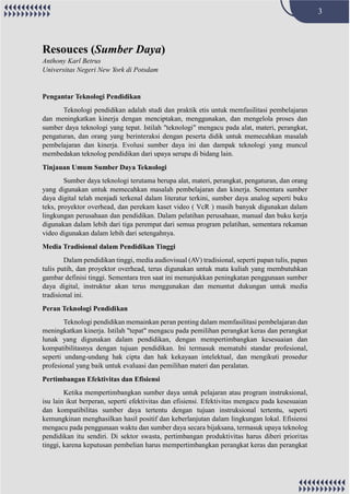 (SUMMARY) Sumber Daya dalam Teknologi Pendidikan | PDF