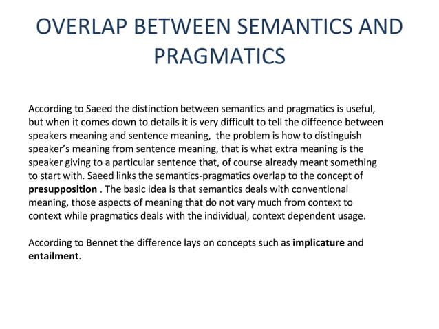 Unit 1 Semantics | PPT