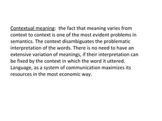 Unit 1 Semantics | PPT