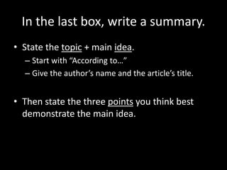 Summary vs. response | PPT