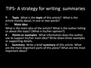 Summary vs. response | PPTX