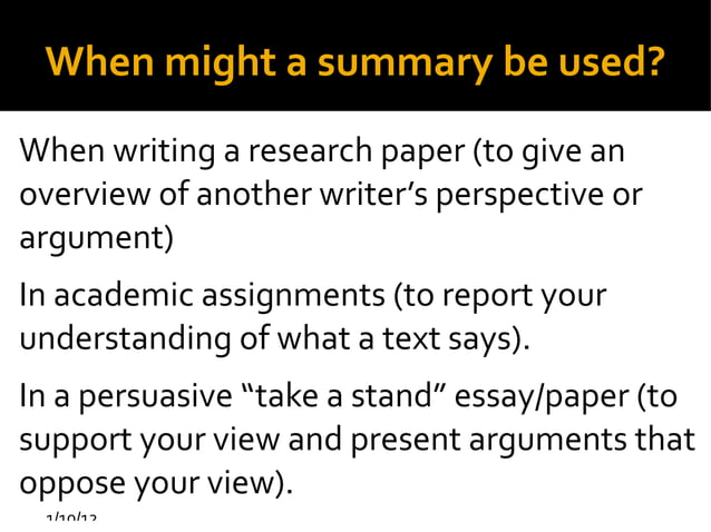 Summary vs precis 1 | ODP