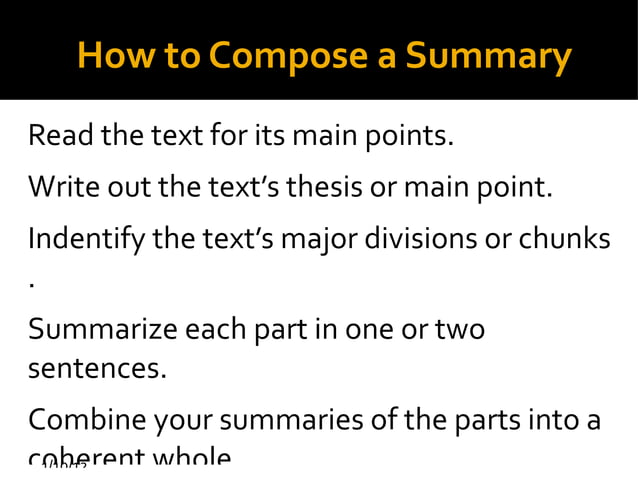 Summary vs precis 1 | ODP