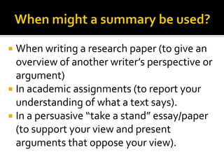 Summary vs precis | PPTX