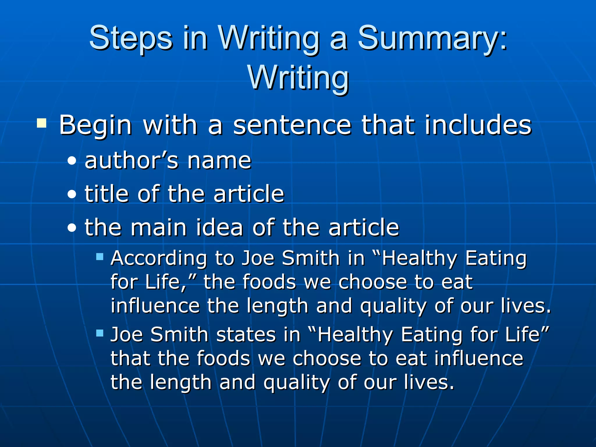 Summary writing | PPT