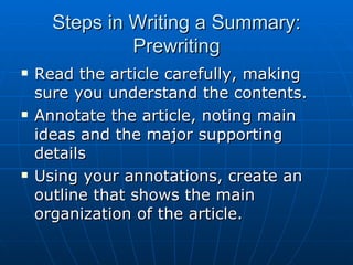 Summary writing | PPT