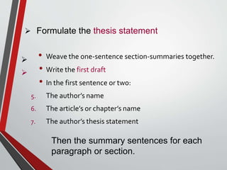 Summary Writing | PPTX