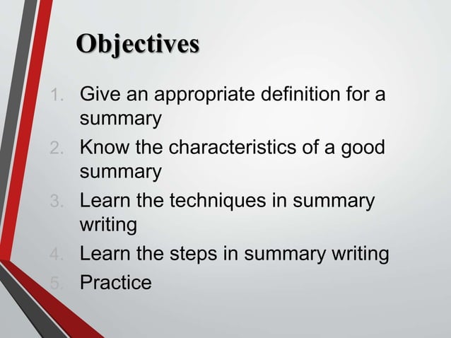 Summary Writing | PPT