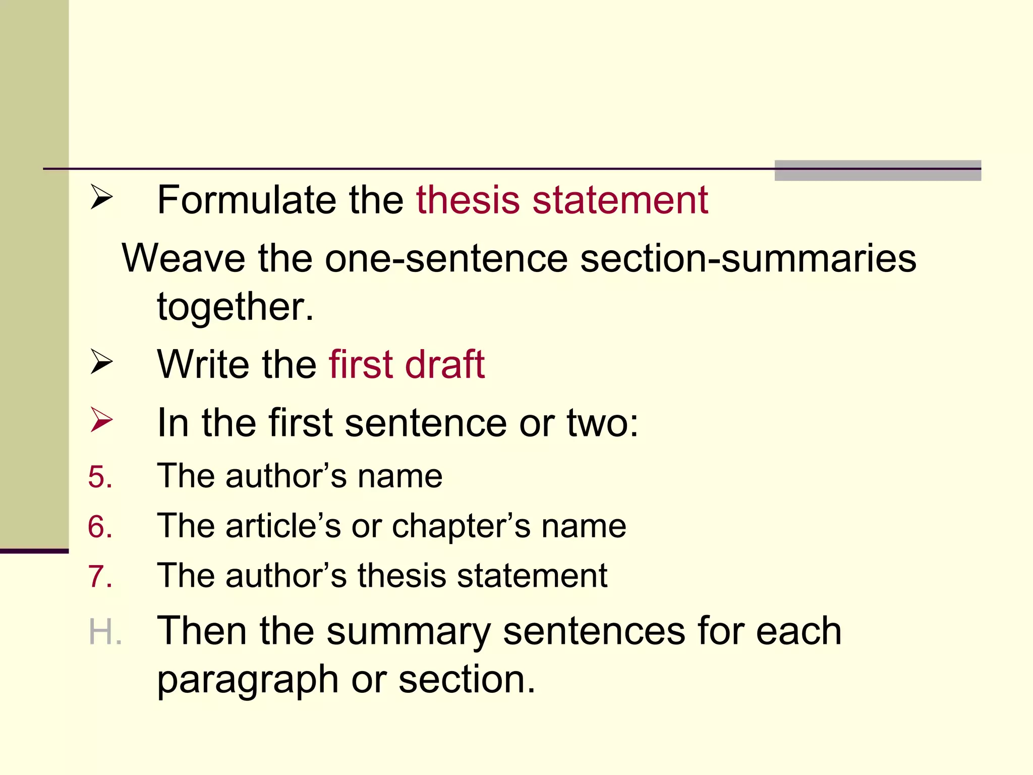 Summary writing | PPT