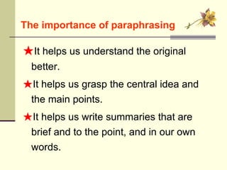 Summary writing | PPT