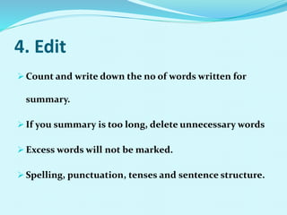 Summary writing | PPTX