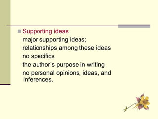 Summary Writing SlideSHare Presentation | PPTX
