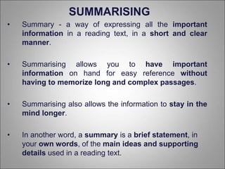 Summary writing | PPT