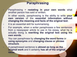 Summary writing.ppt