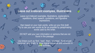 Summary writing by (fatmah khan) (1) | PPTX