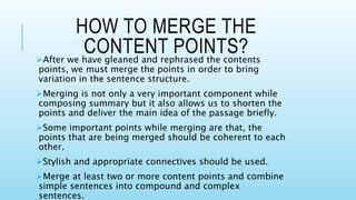 Summary writing | PPTX